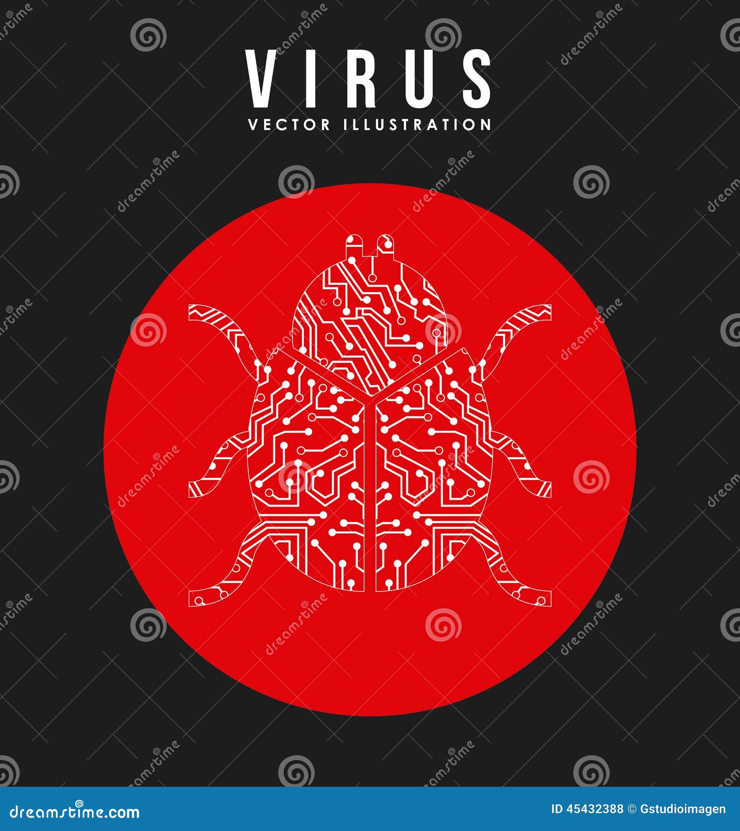 Virus design stock vector. Illustration of protection - 45432388