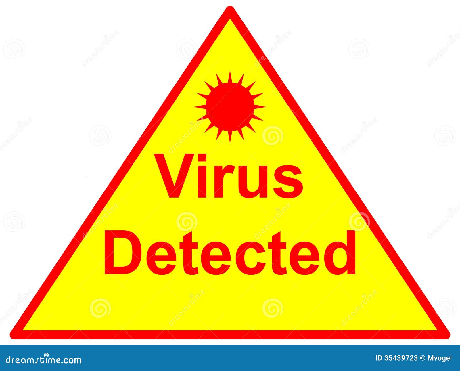 Virus detectado ilustración del vector. Ilustración de alto - 35439723