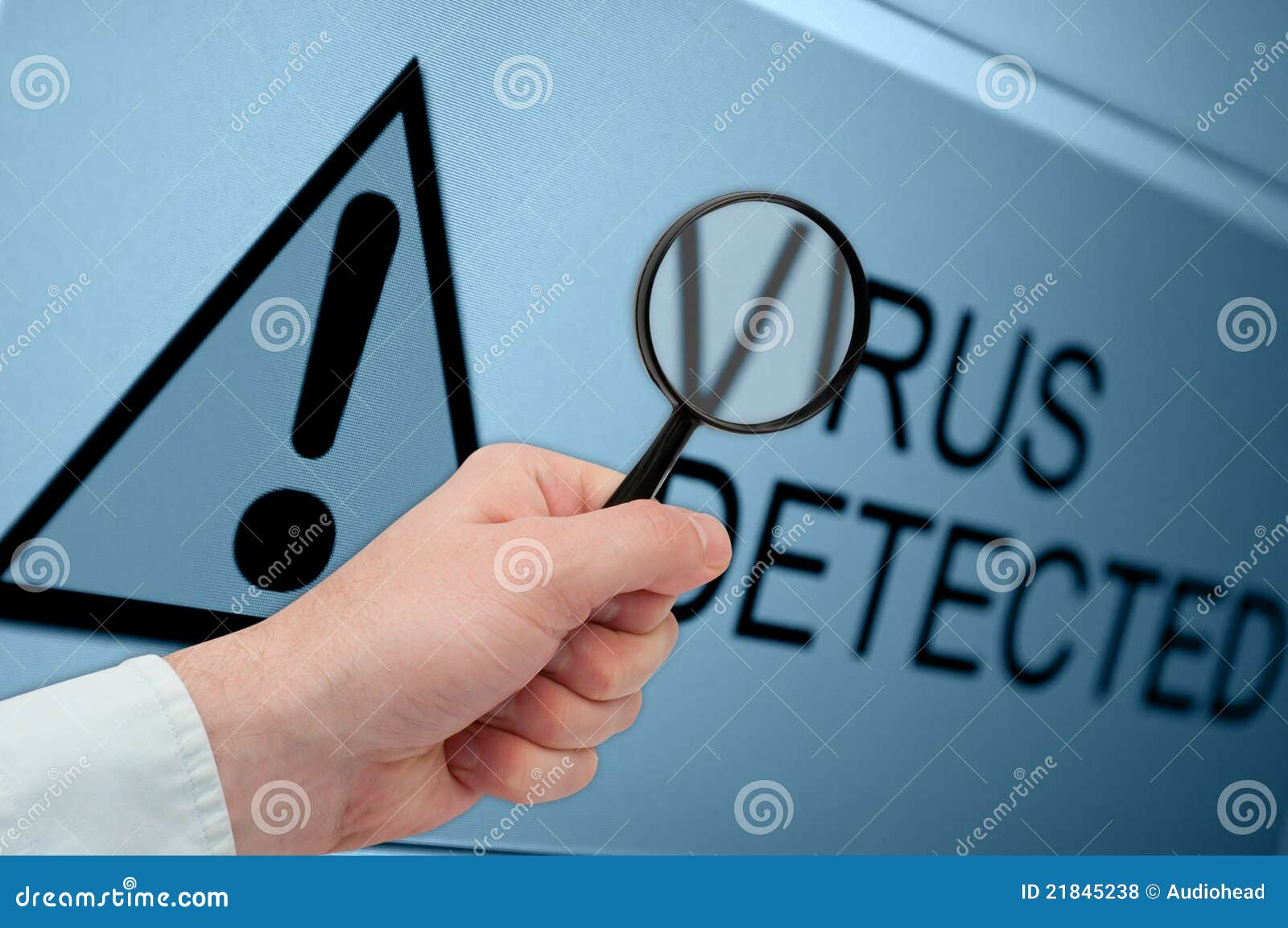 Virus Detected stock photo. Image of magnification, detective - 21845238