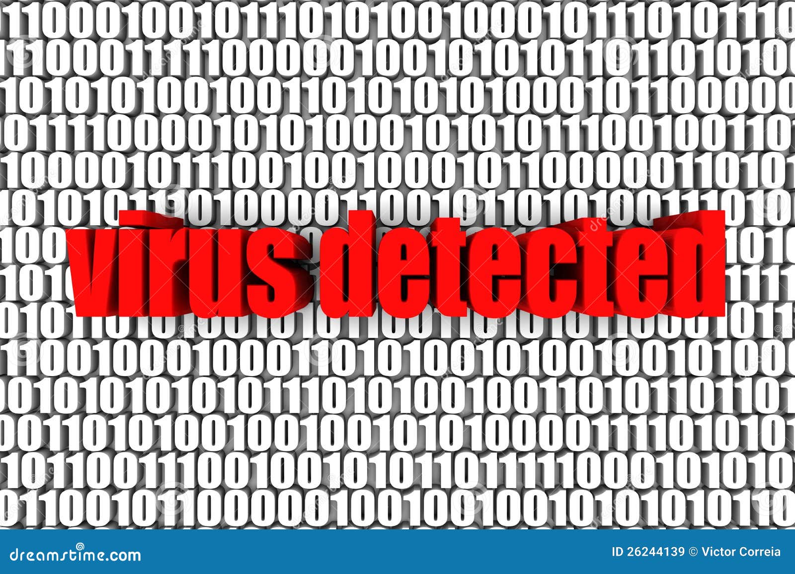 Virus Detected stock illustration. Illustration of number - 26244139