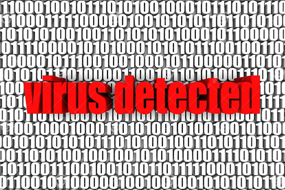 Virus Detected stock illustration. Illustration of number - 26244139