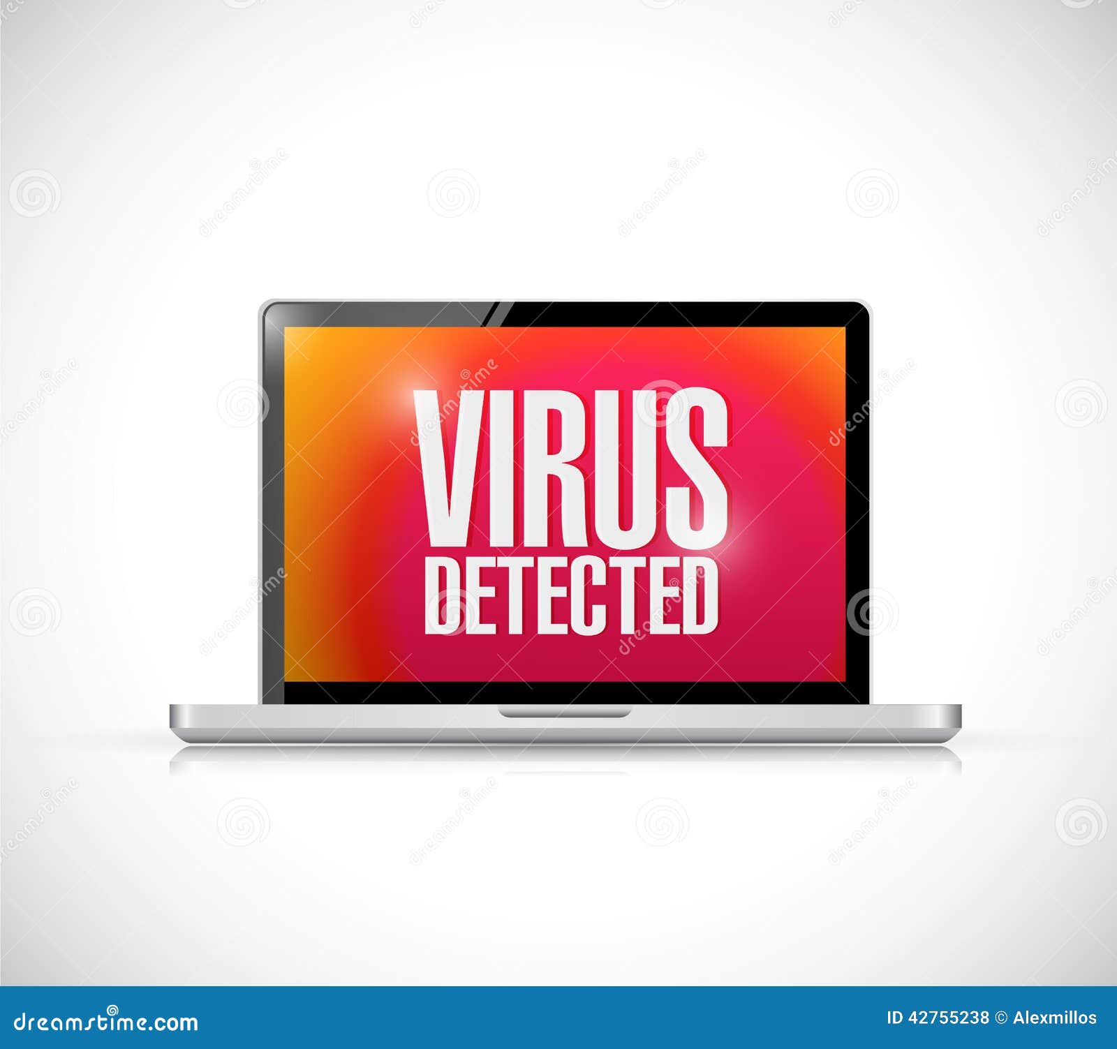 Virus Detected Computer Sign Illustration Stock Illustration ...