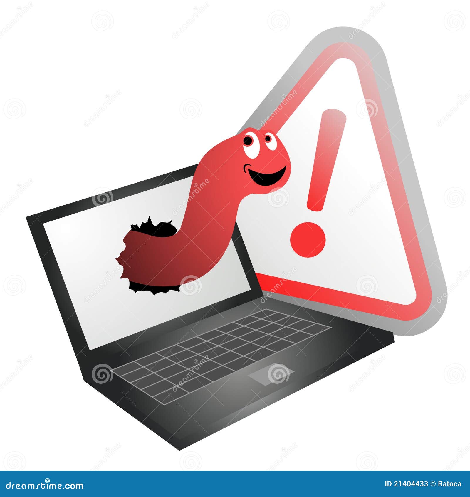 Virus di calcolatore illustrazione vettoriale. Illustrazione di schermo ...