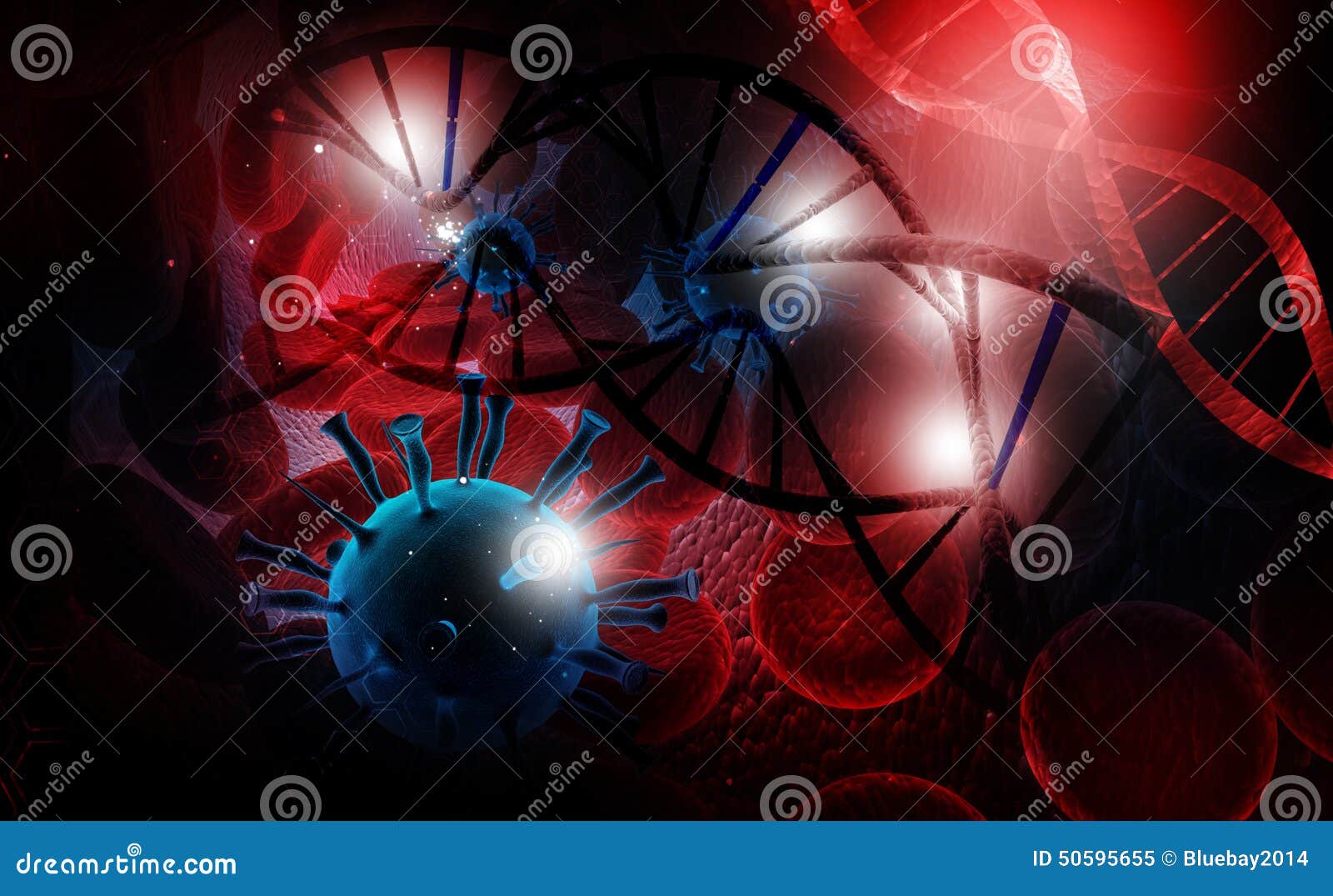 Virus and DNA stock illustration. Illustration of care - 50595655