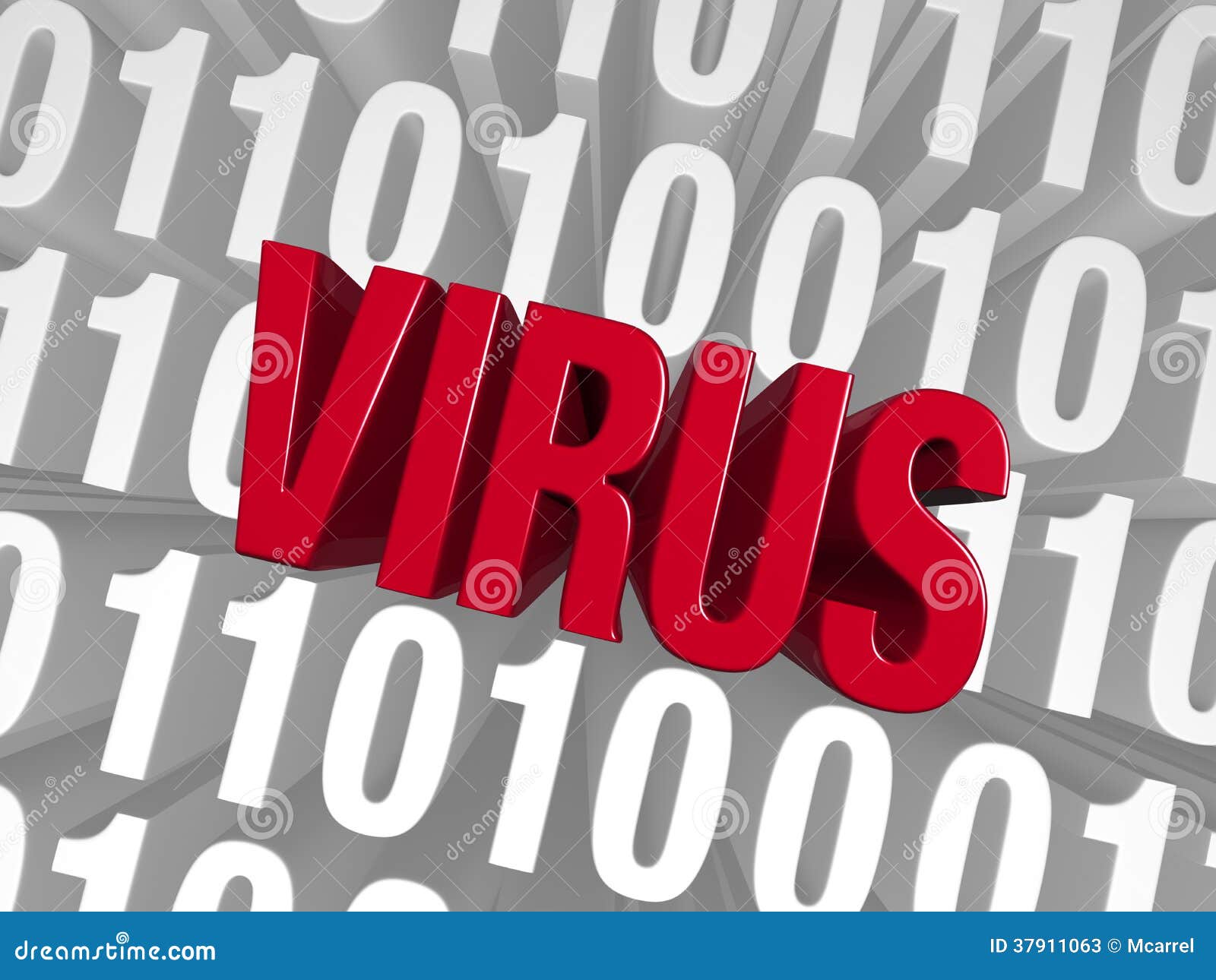 A Virus Embedded in the Computer Code Stock Illustration - Illustration ...