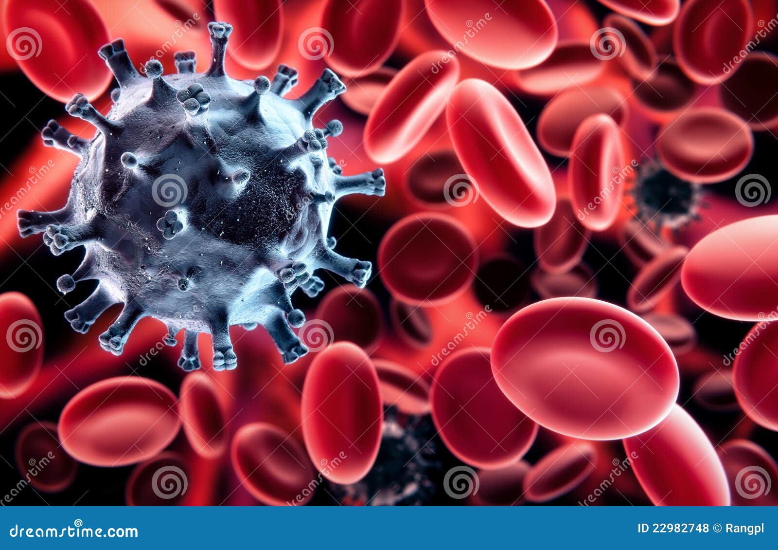 Virus en sangre stock de ilustración. Ilustración de vascular - 22982748