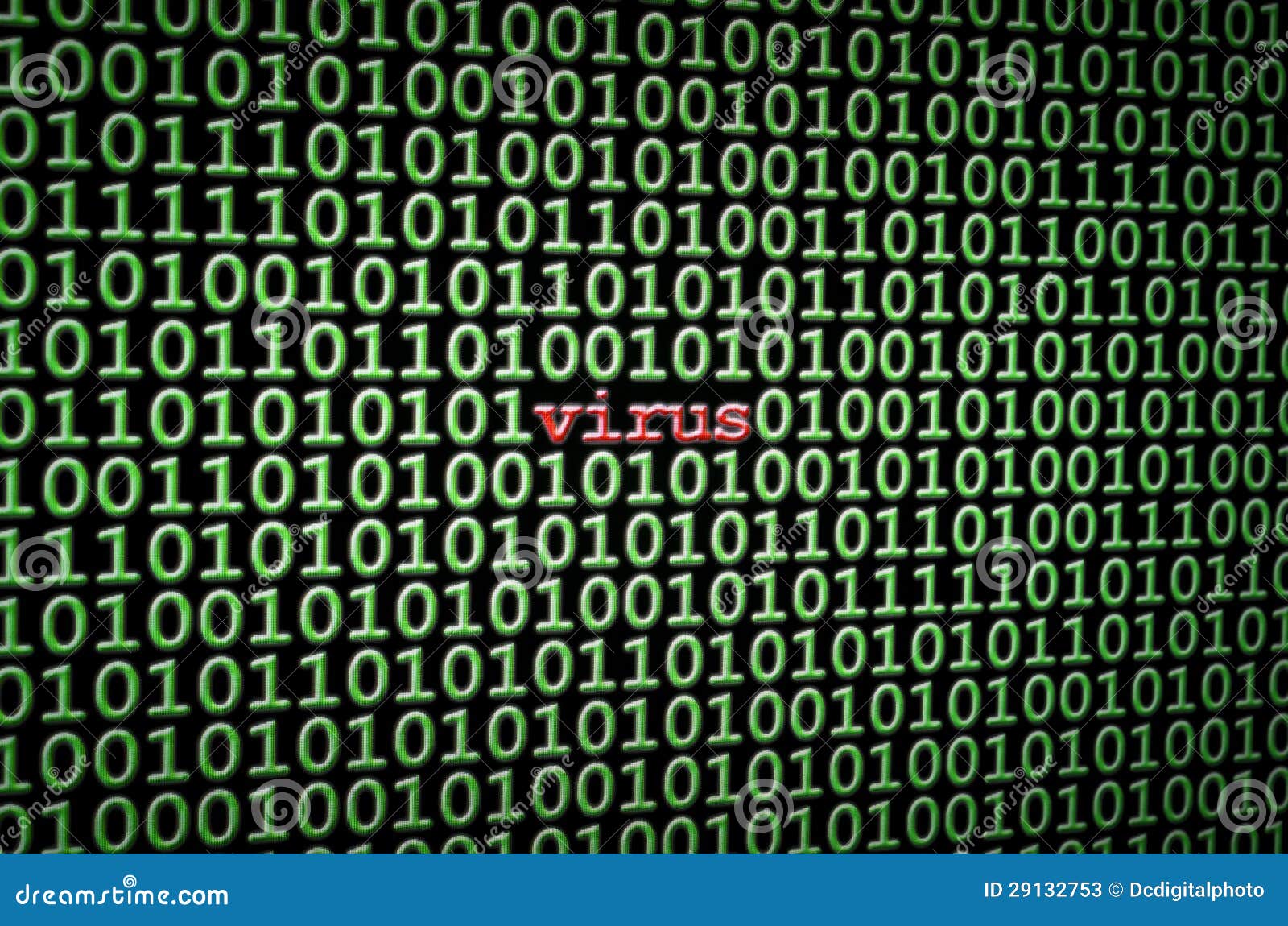 Virus en texto binario stock de ilustración. Ilustración de rojo - 29132753