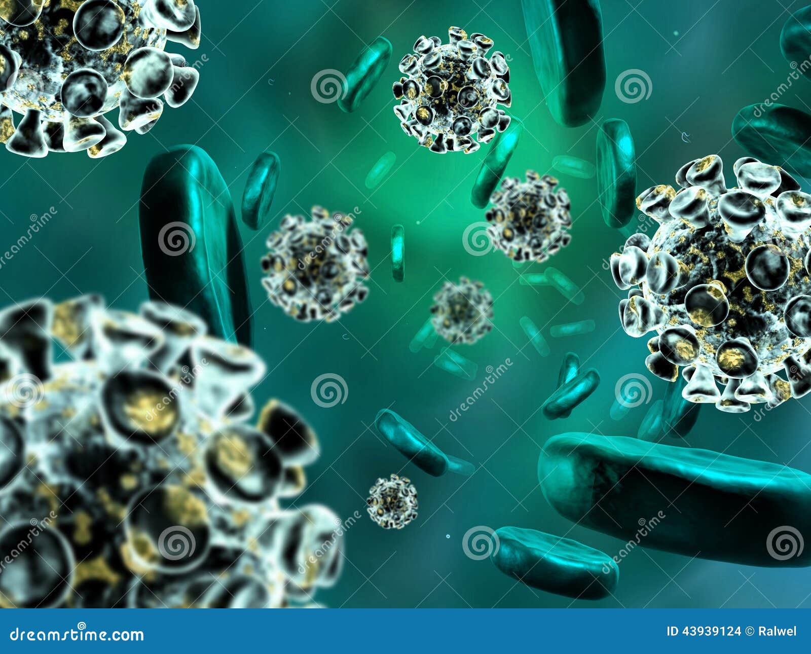 Virus et globules rouges illustration stock. Illustration du embryon ...