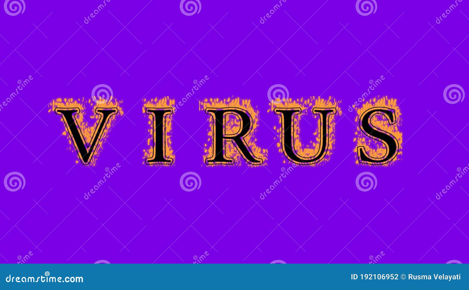 Virus Fire Text Effect Violet Background Stock Illustration ...