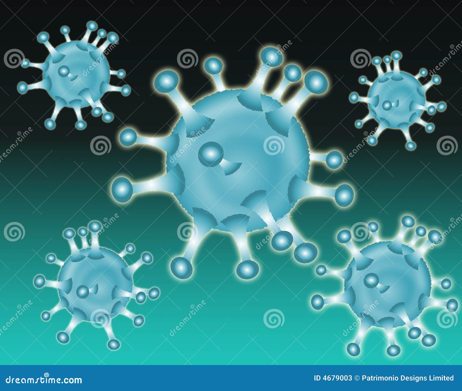 Virus Floating And Spreading Picture. Image: 4679003
