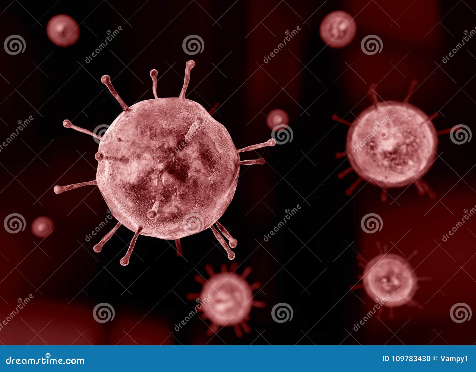 Virus, Flu, View of a Virus Under a Microscope, Infectious Disease ...