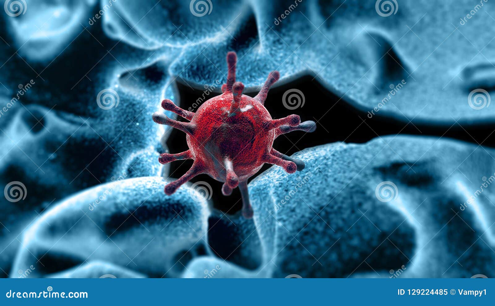 Virus, Flu, View of a Virus Under a Microscope, Infectious Disease ...
