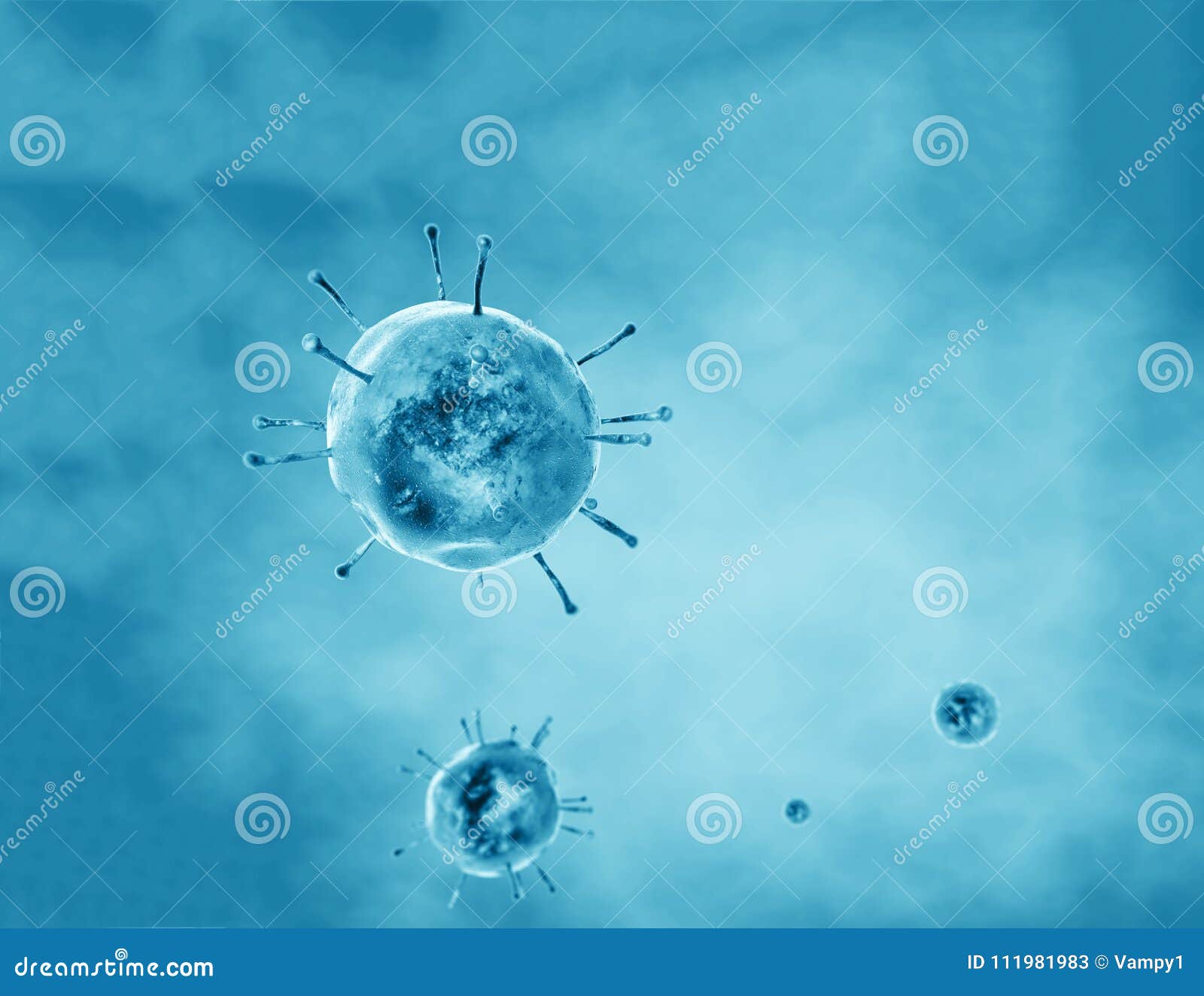 Virus, Flu, View of a Virus Under a Microscope, Infectious Disease ...