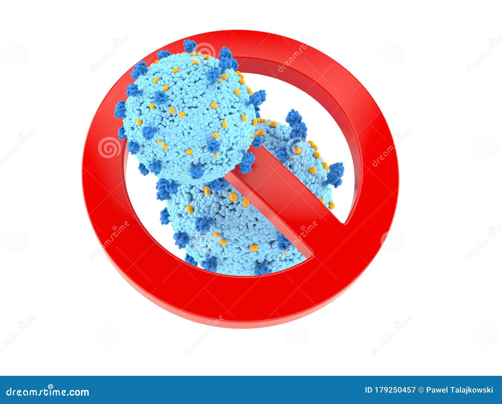 Virus with Forbidden Symbol Stock Illustration - Illustration of ...