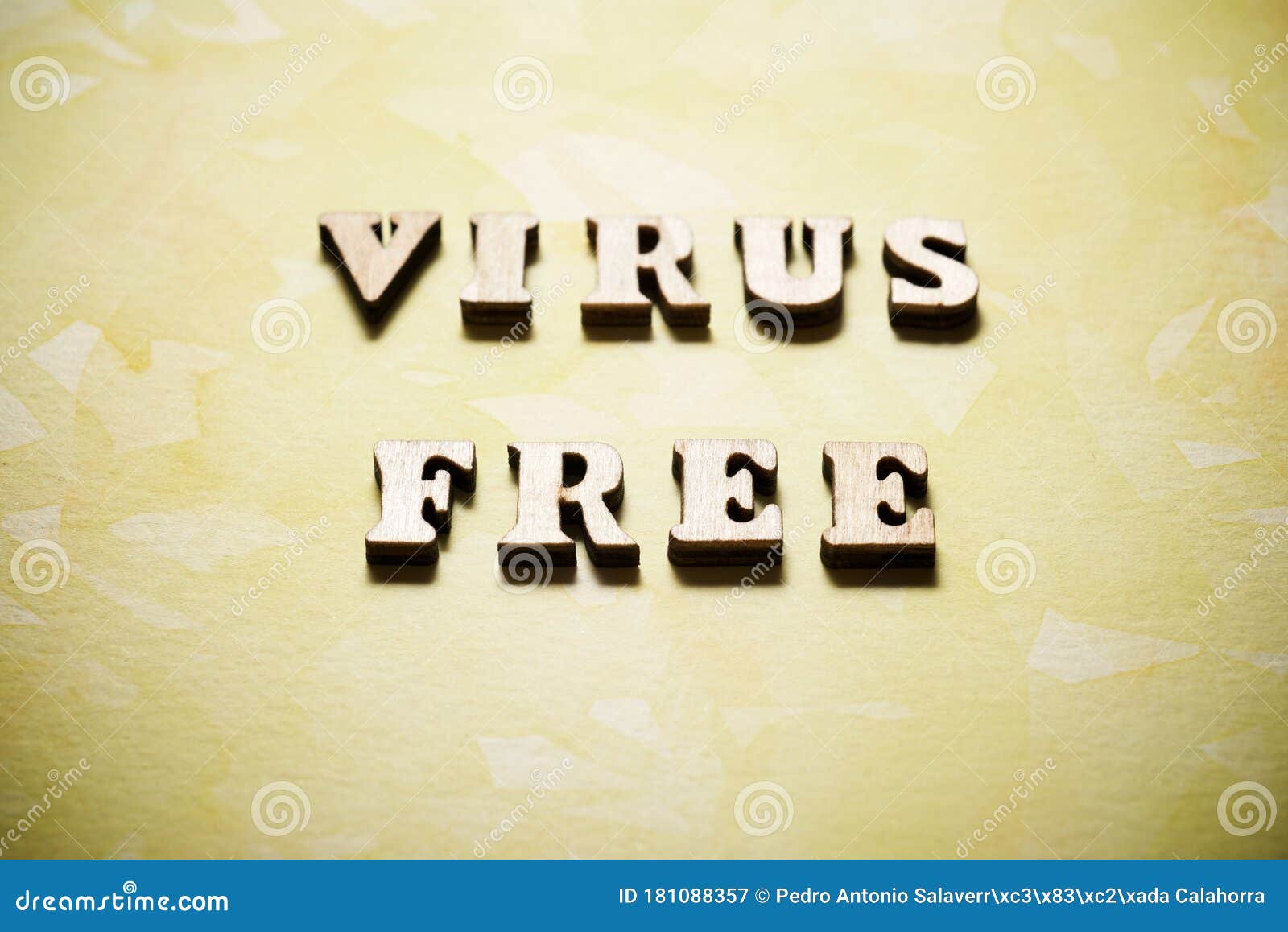 Virus free text stock image. Image of crisis, phrase - 181088357