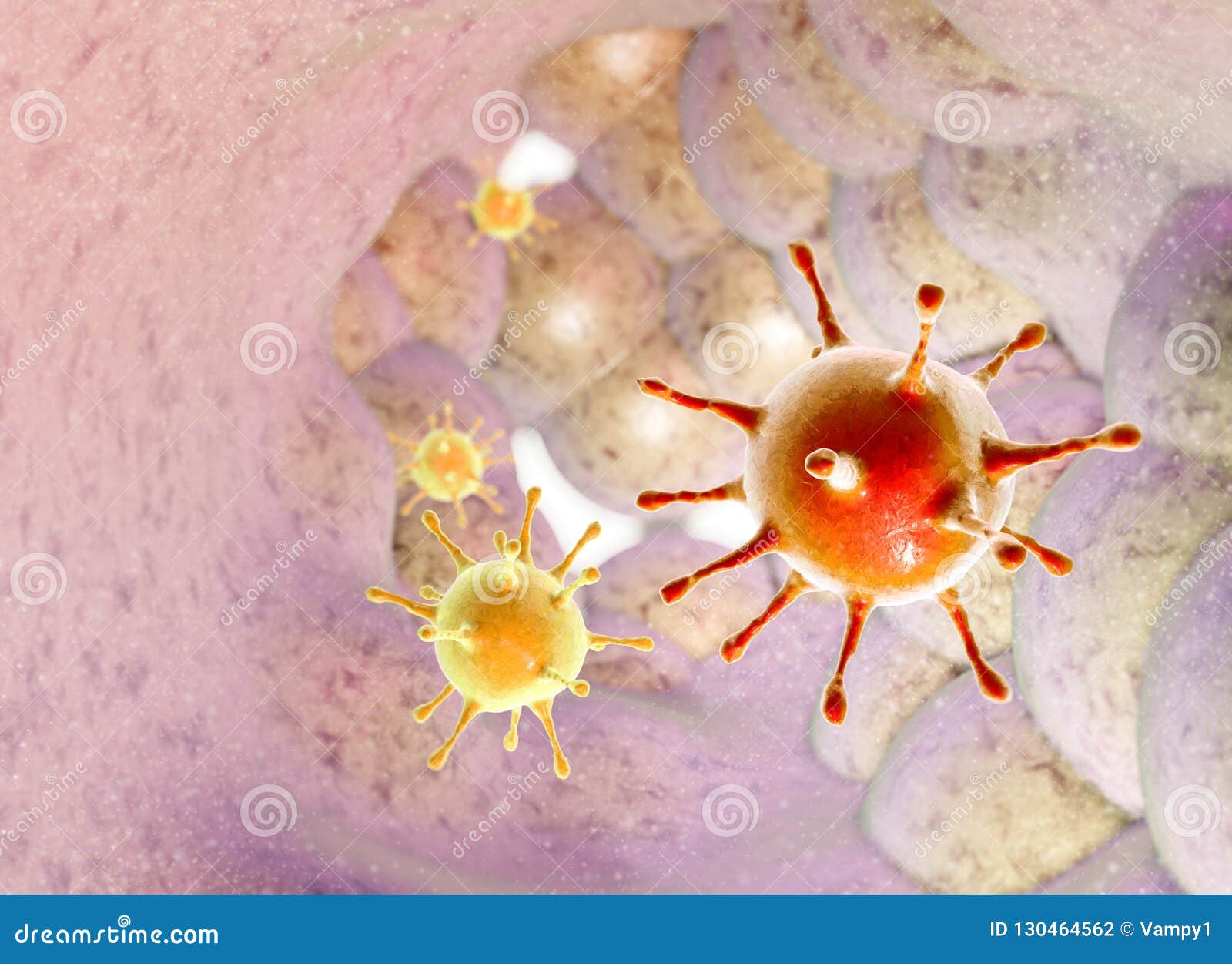 Virus, Genetic Code, Bacteria and Microorganisms Seen Under a ...