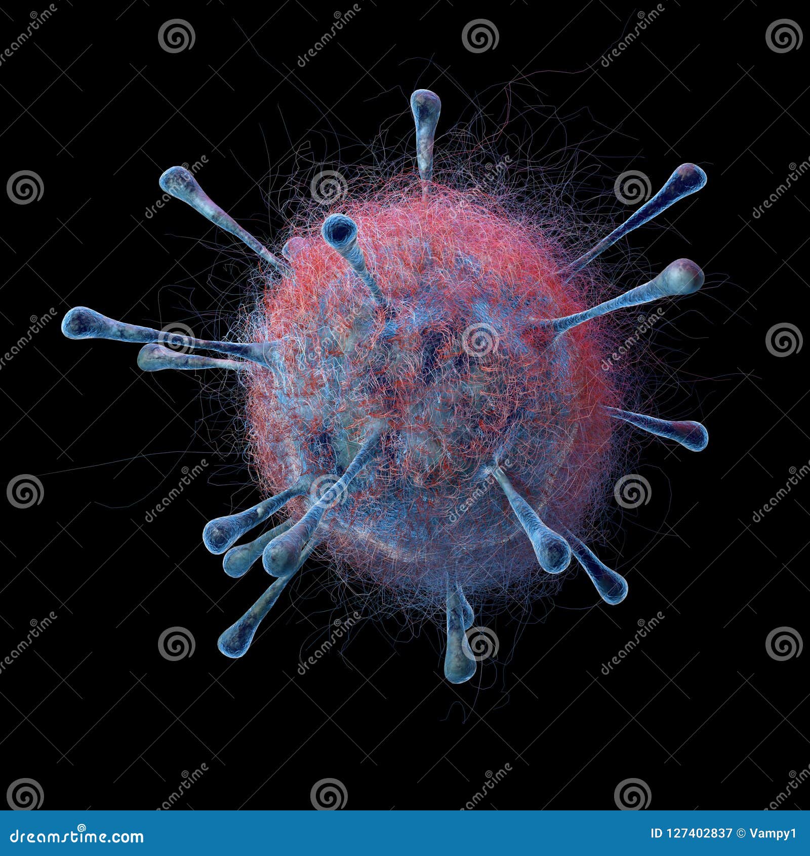 Virus, Genetic Code, Bacteria And Microorganisms Seen Under A ...