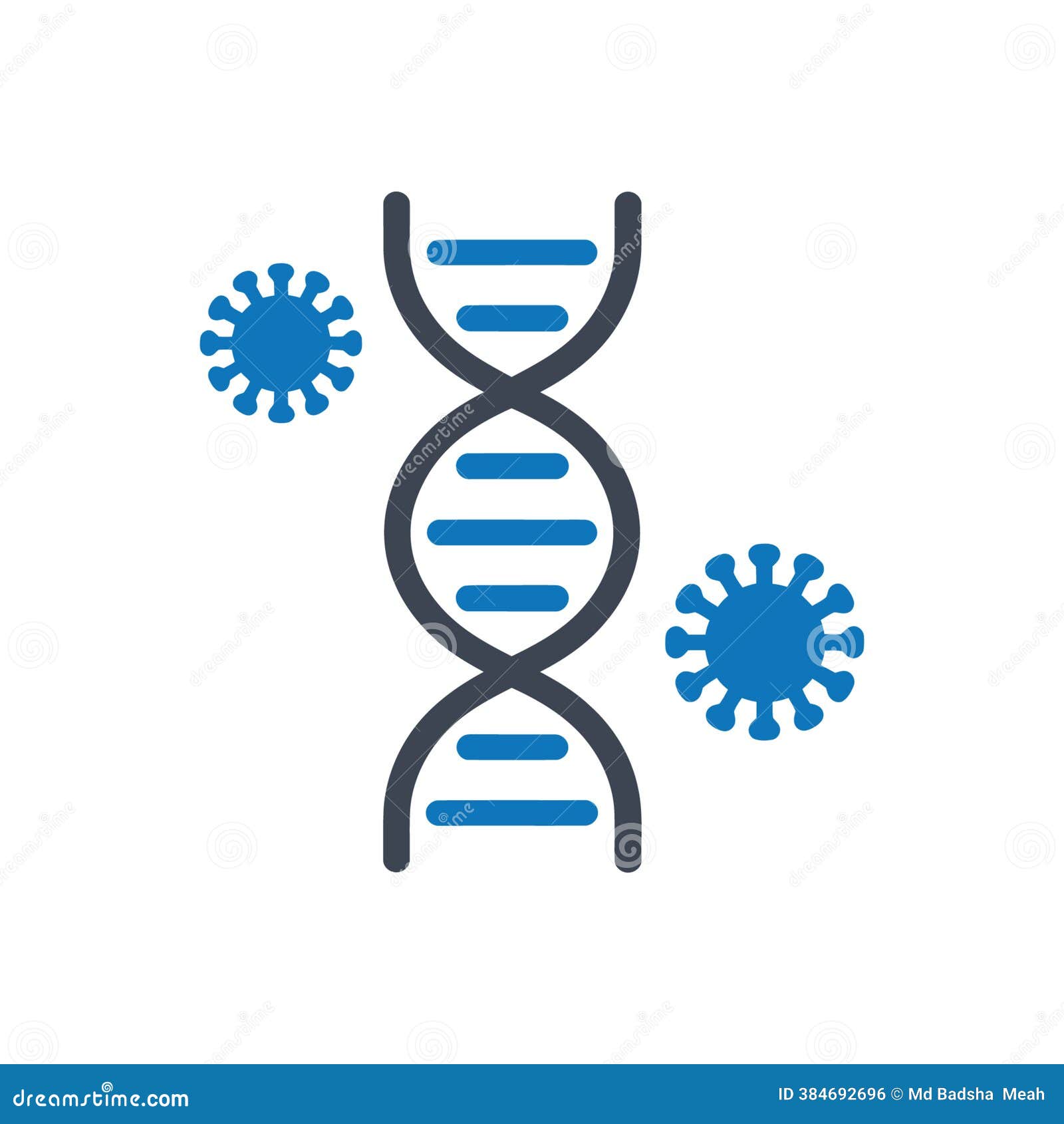 Virus, Genetic Code, Bacteria And Microorganisms Seen Under A ...