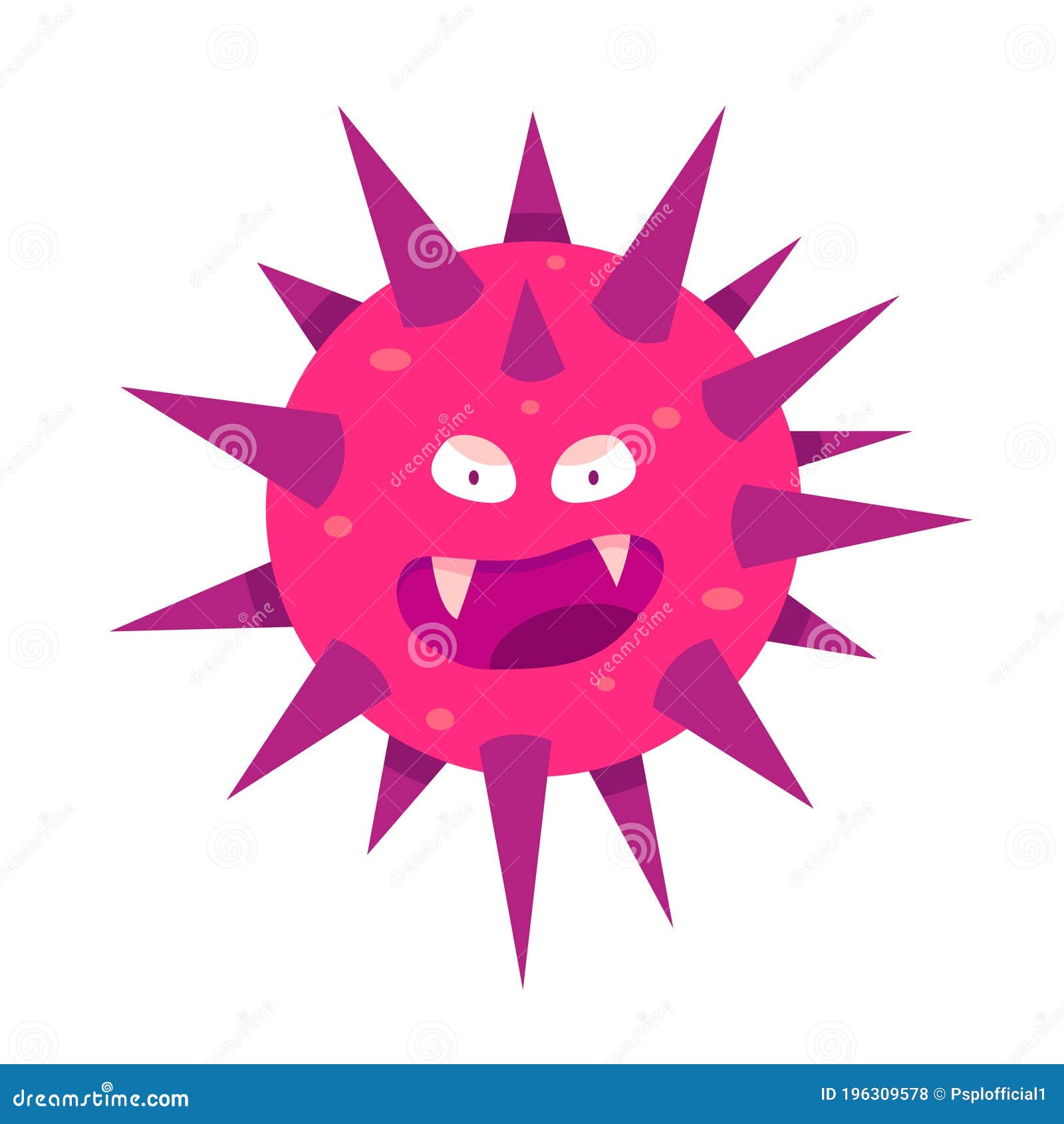 Virus Germs and Bacteria Design Vector Objects Illustration Character ...