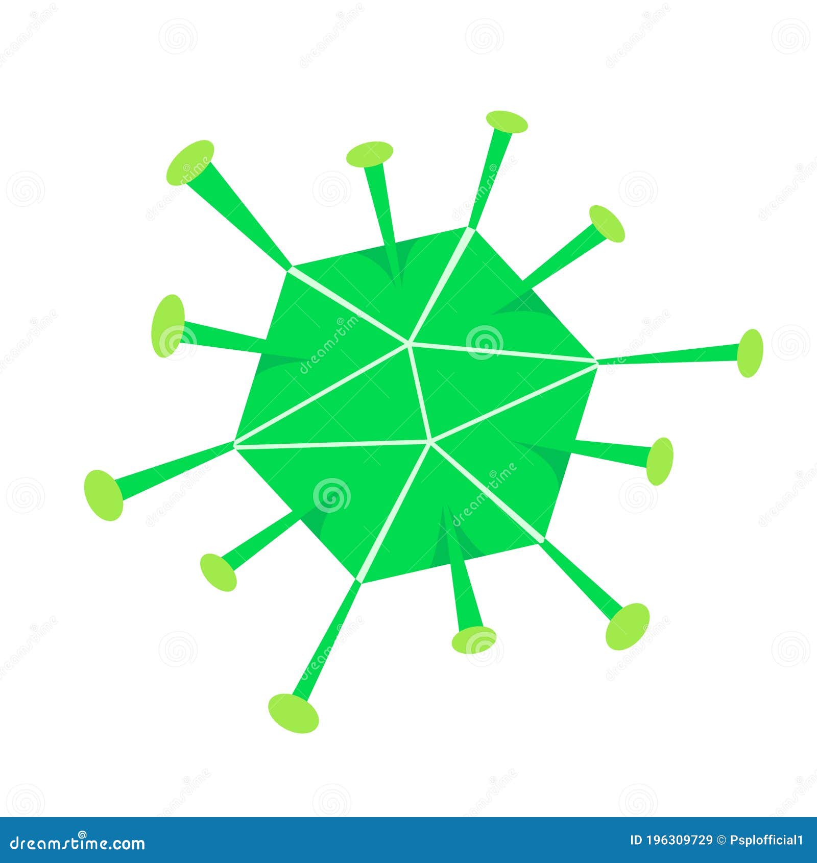 Virus Germs and Bacteria Design Vector Objects Illustration Character ...