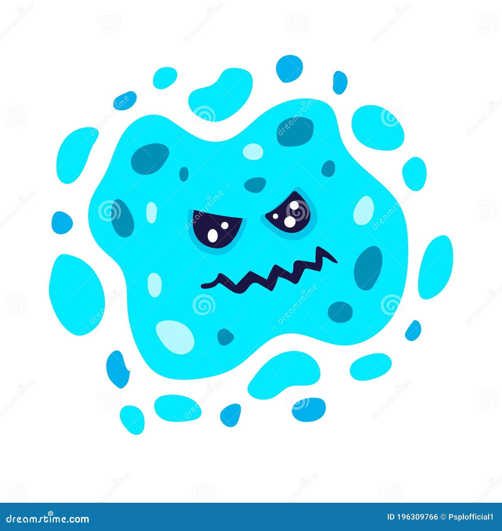Virus Germs and Bacteria Design Vector Objects Illustration Character ...
