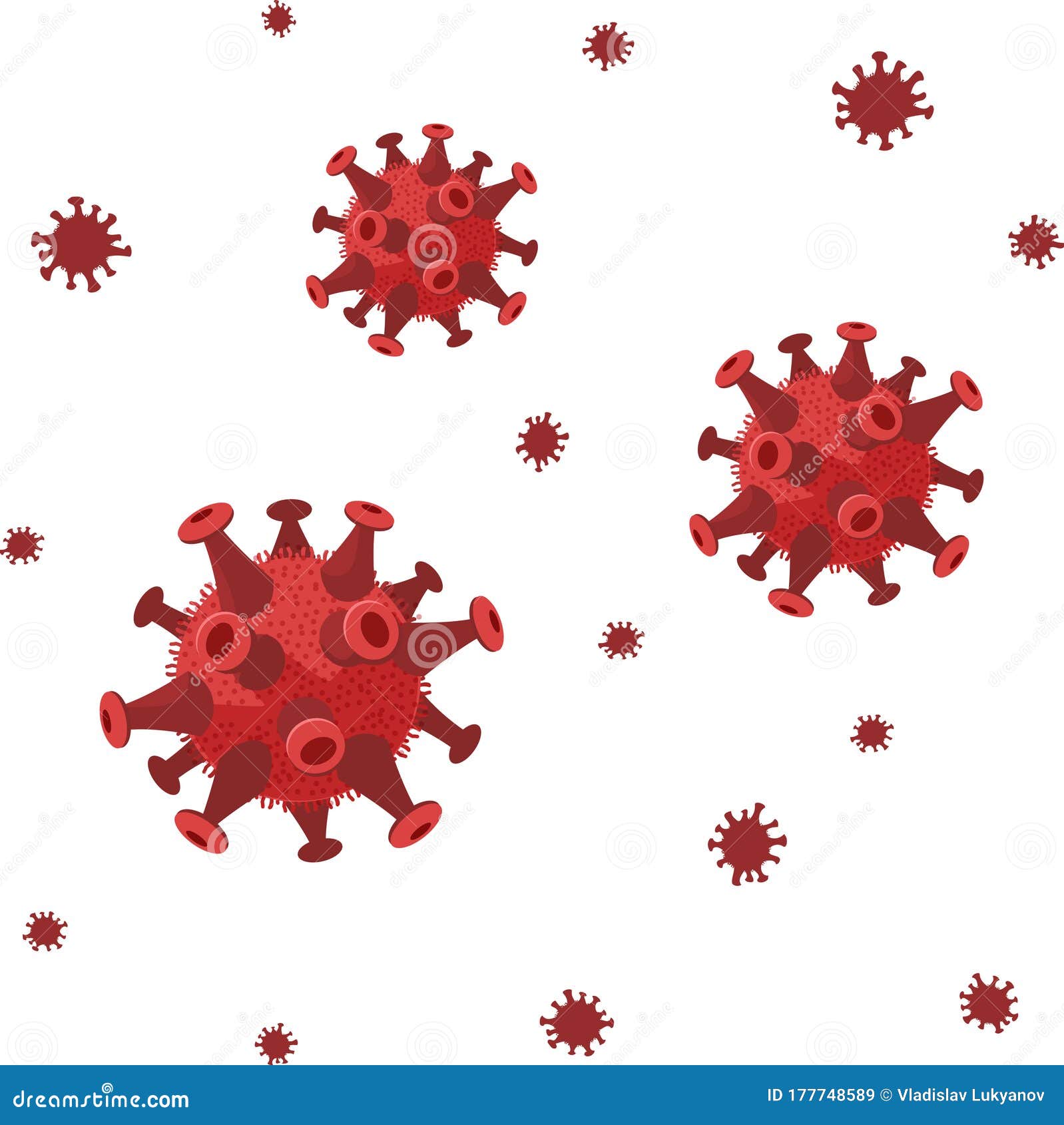 Virus Germs Bacteria Flowing Vector or Lots of Bacterium Microorganism ...