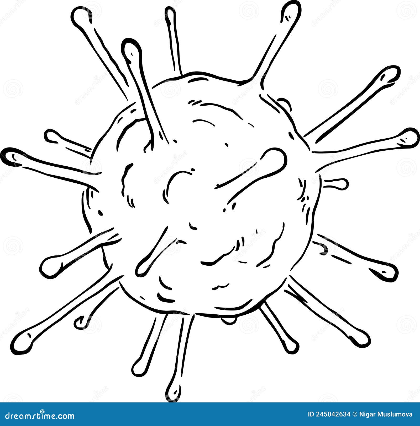 Virus, Hand Draw Vector Illustration Art Stock Illustration ...