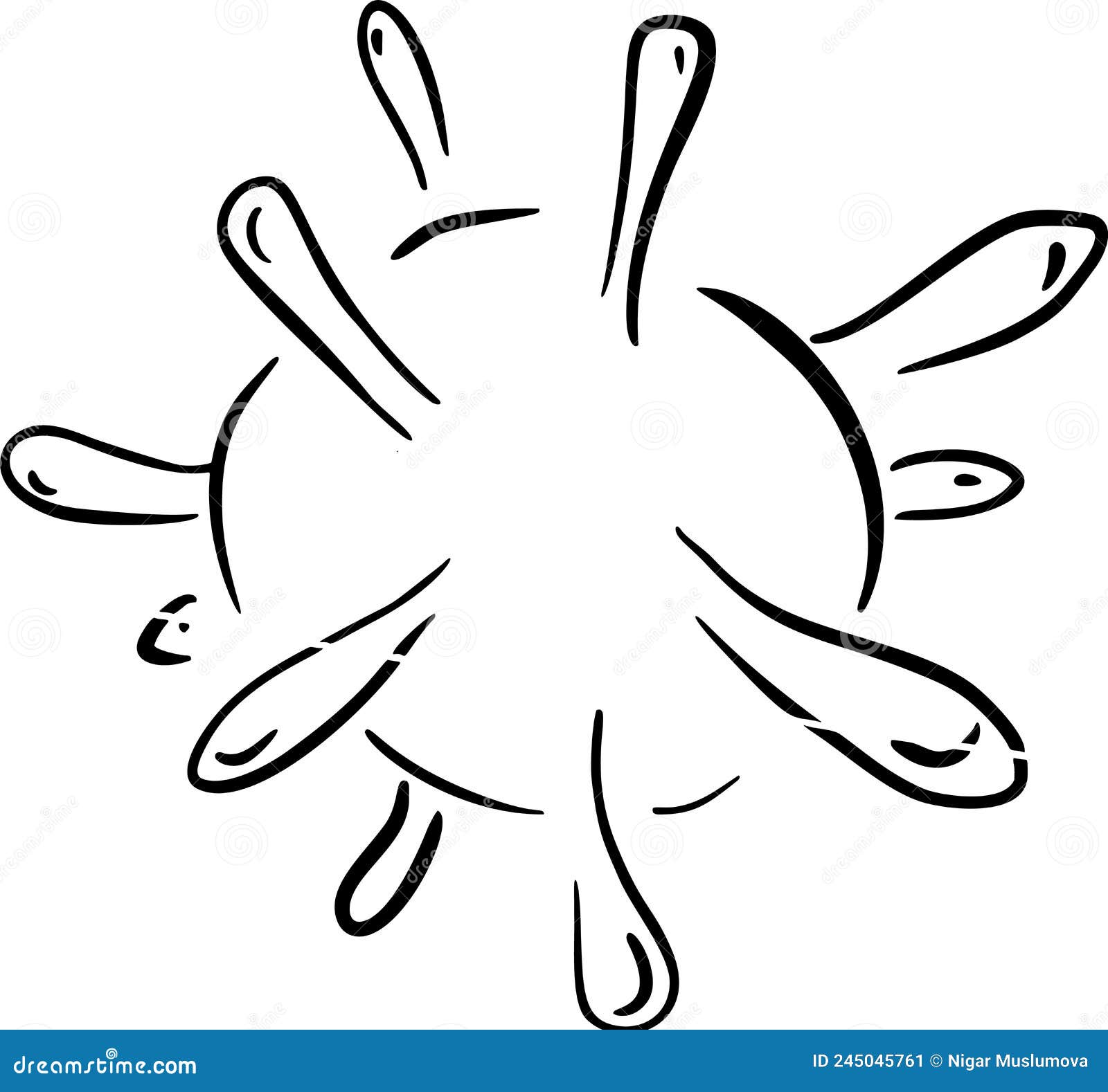 Virus, Hand Draw Vector Illustration Art Stock Vector - Illustration of ...