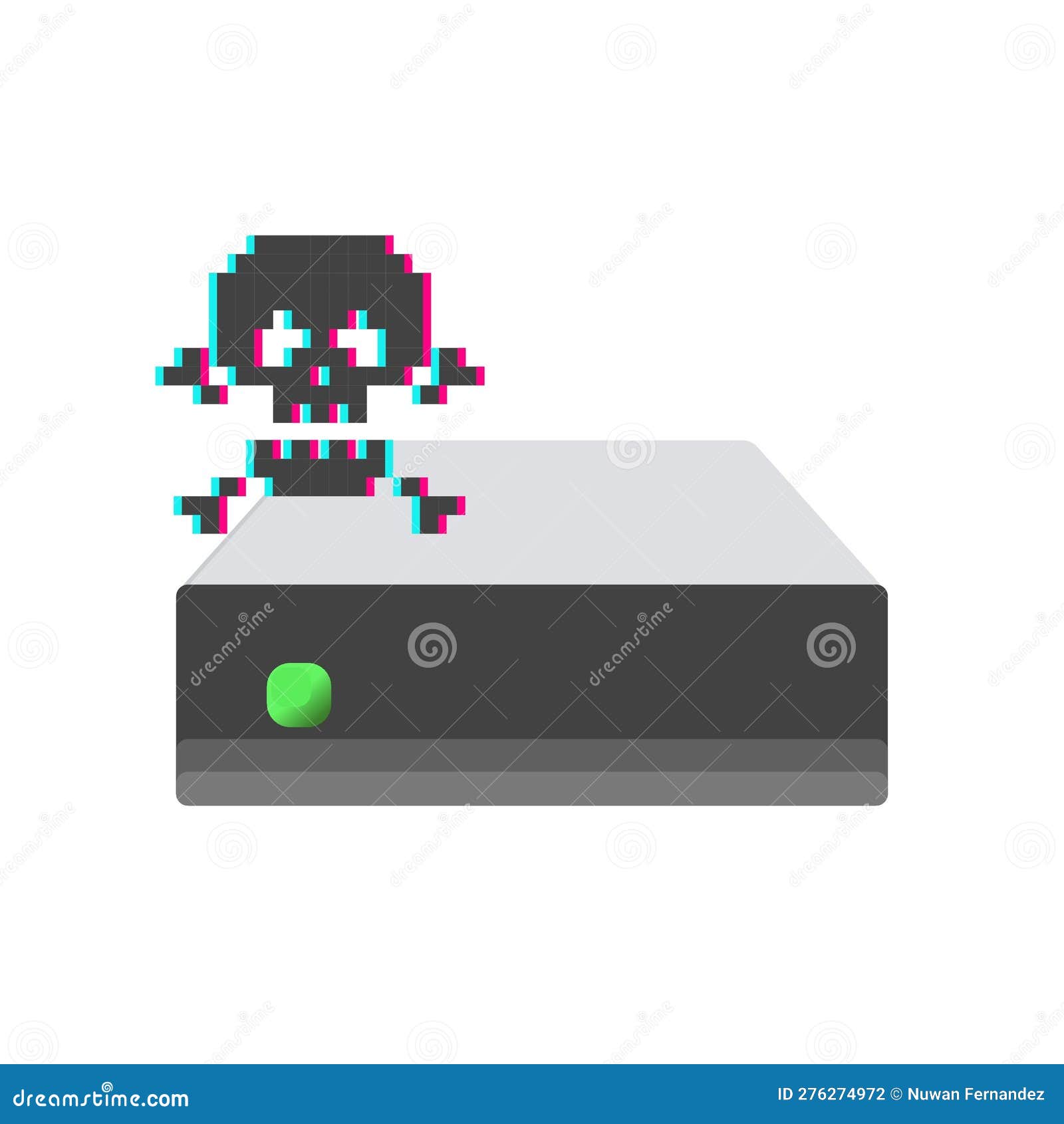 Virus Hard Disk Icon. Malware Storage Drive. Windows PC Infected HDD ...