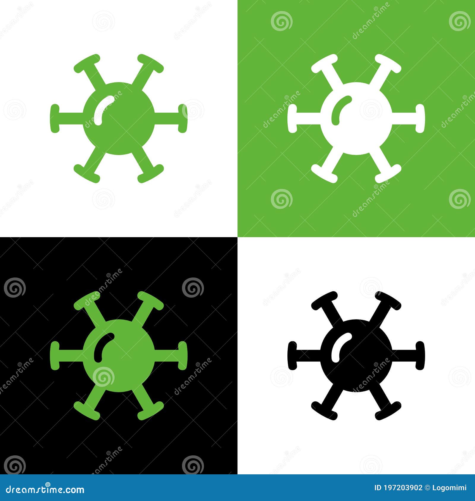 Virus Icon Design, Abstract Bacteria Symbol, Vector Illustration Stock ...