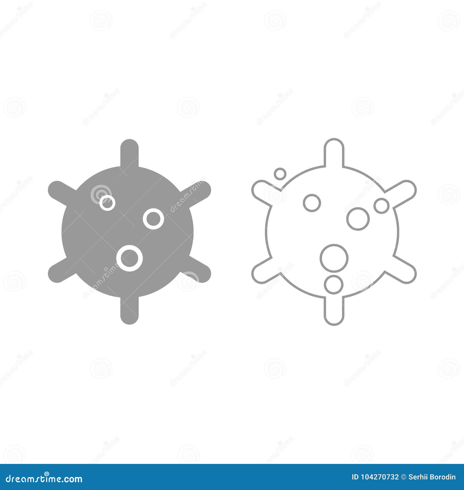 Virus icon. Grey set . stock vector. Illustration of parasite - 104270732