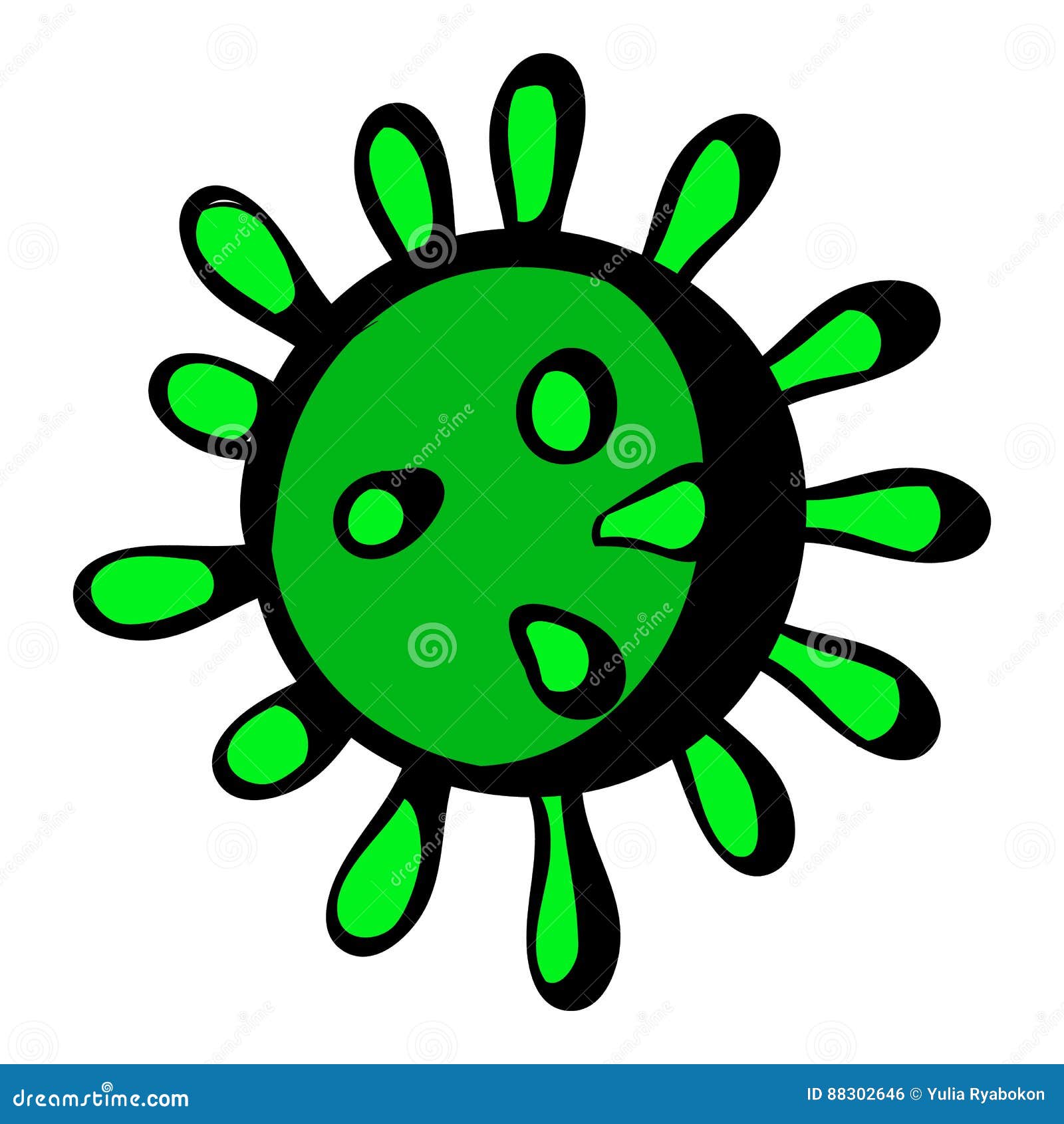 Virus icon, icon cartoon stock vector. Illustration of epidemic - 88302646
