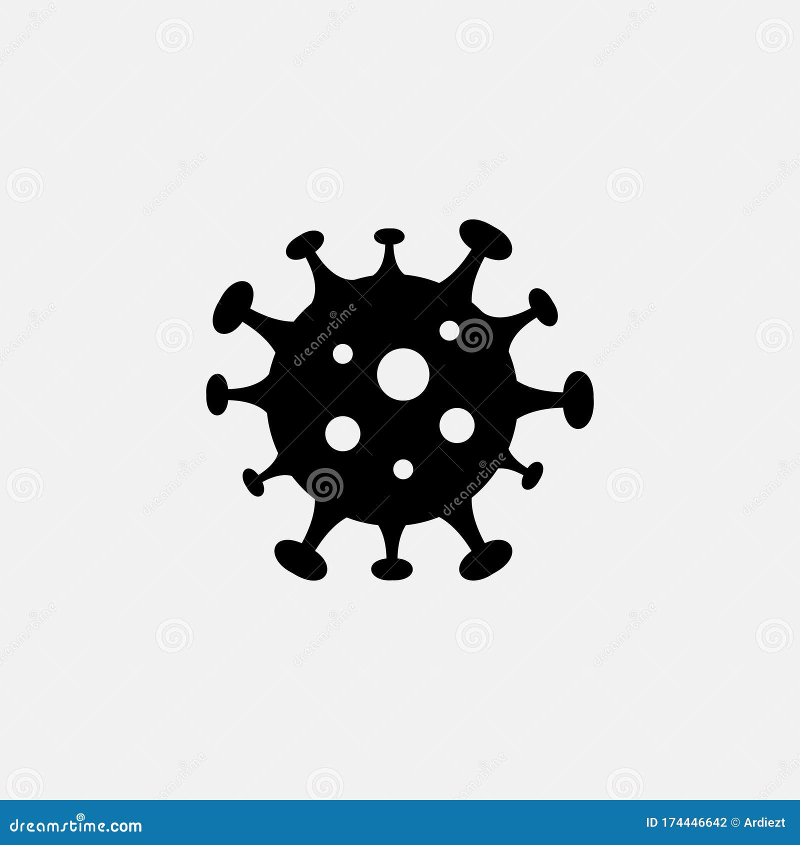 Virus Icon Logo Design. Simple Flat Vector Illustration Stock Vector ...