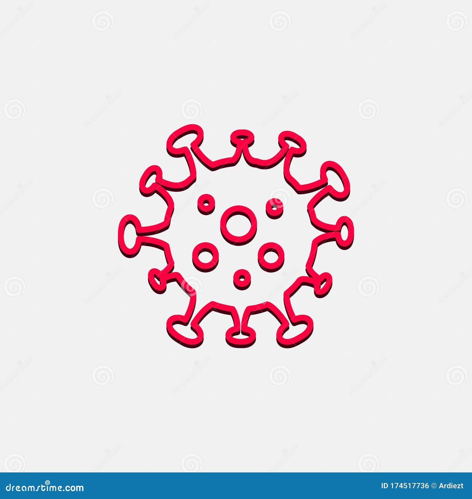 Virus Icon Logo Design. Simple Flat Vector Illustration Stock Vector ...