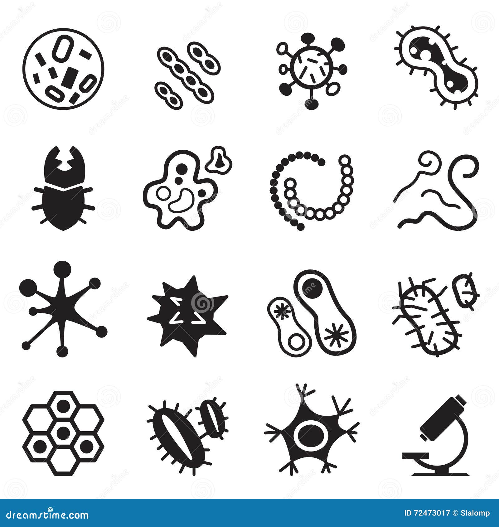 Virus icon Set stock vector. Illustration of design, oraganism - 72473017