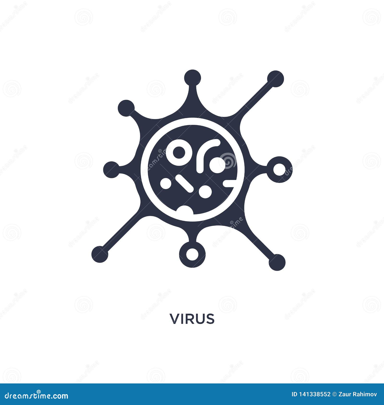 Virus Icon on White Background. Simple Element Illustration from ...