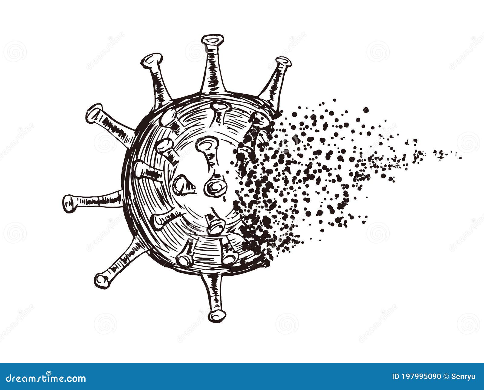 Virus Illustration Hand Drawing Stock Vector - Illustration of virus ...