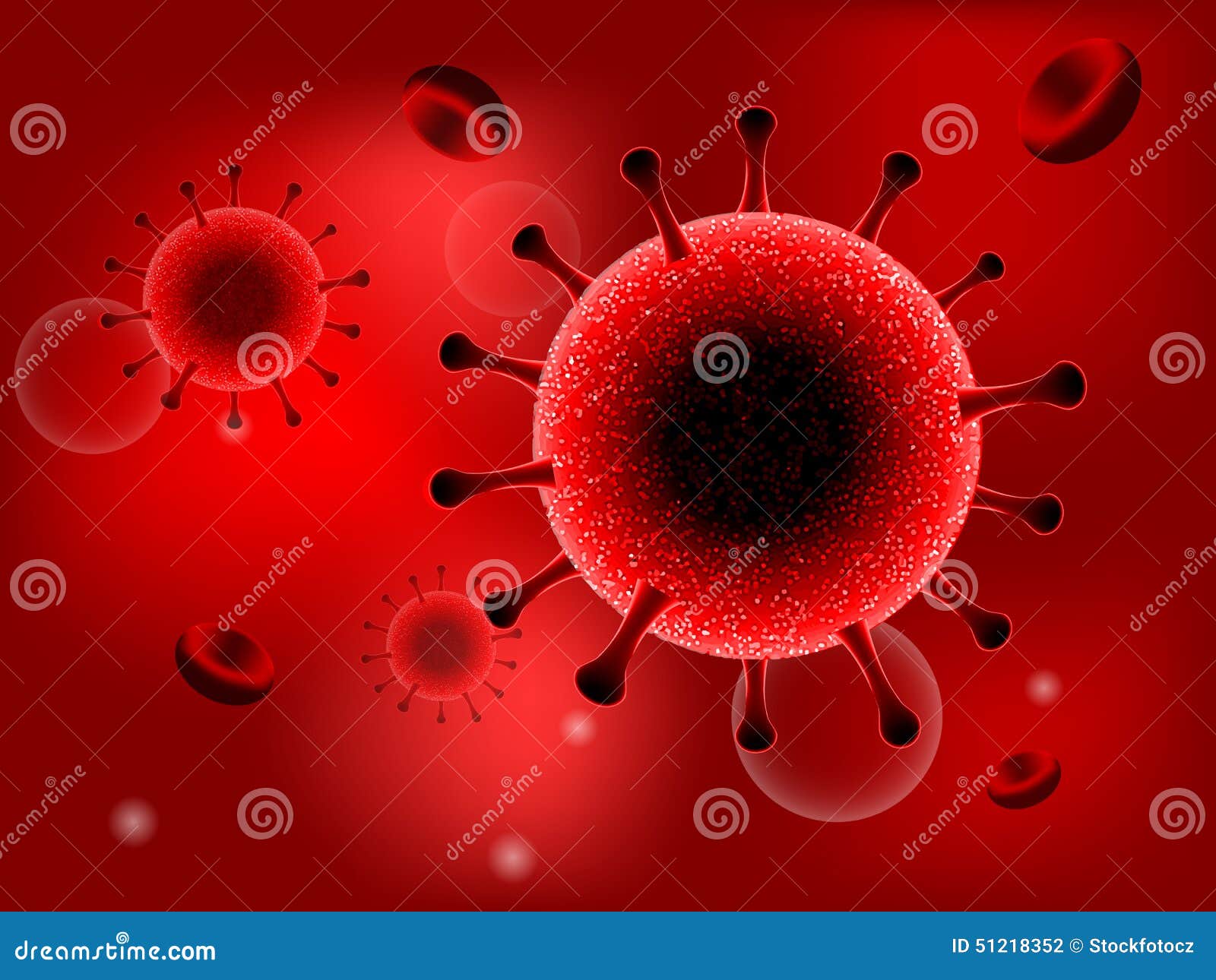 Virus illustration stock vector. Illustration of human - 51218352