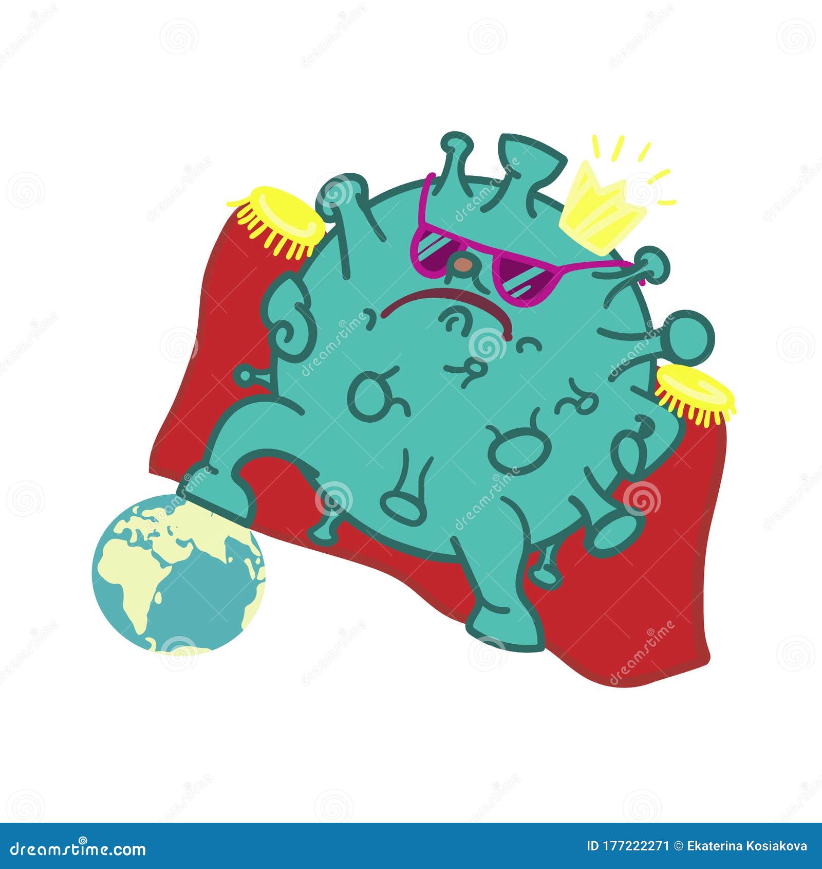 This Virus Imagines Itself To Be the Winner of the World. Vector Stock ...