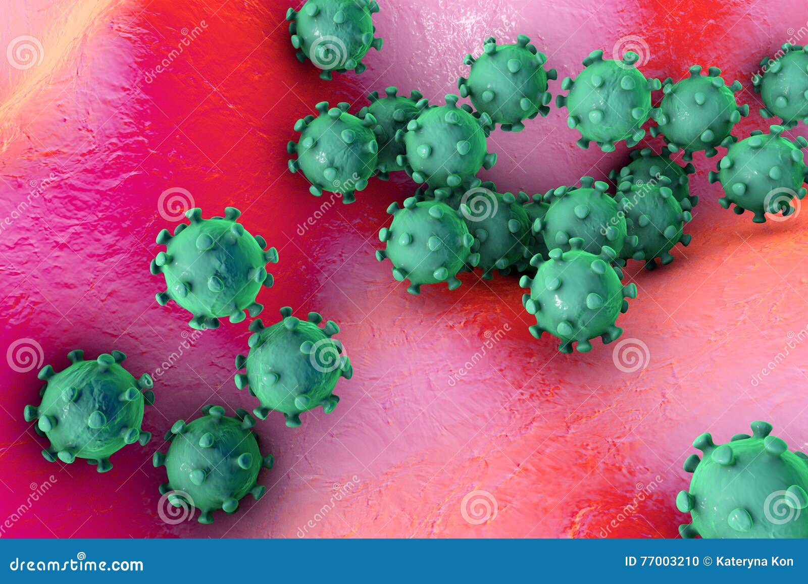Virus Infectant Des Cellules Humaines Illustration Stock - Illustration ...