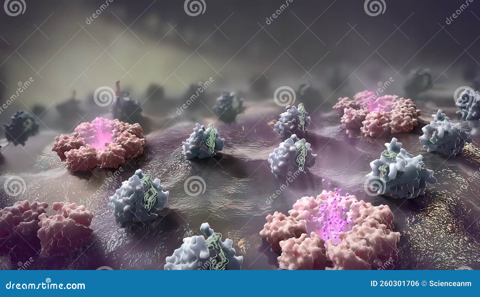 Virus infected cell stock illustration. Illustration of molecular ...