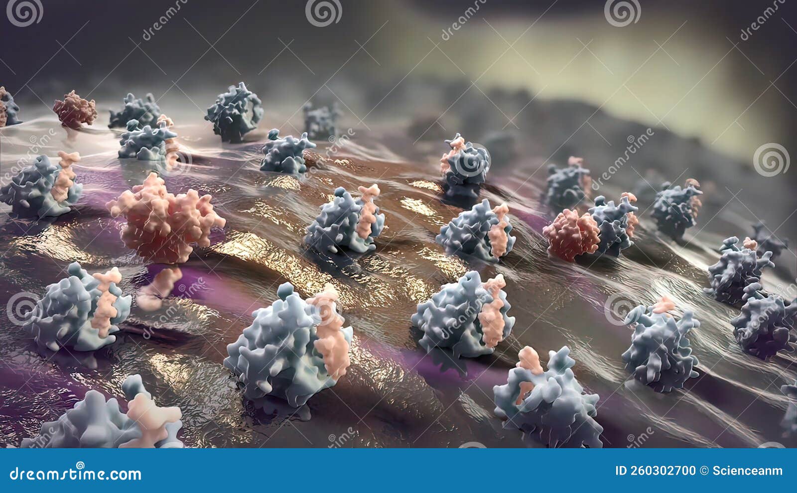 Virus infected cell stock illustration. Illustration of cancer - 260302700