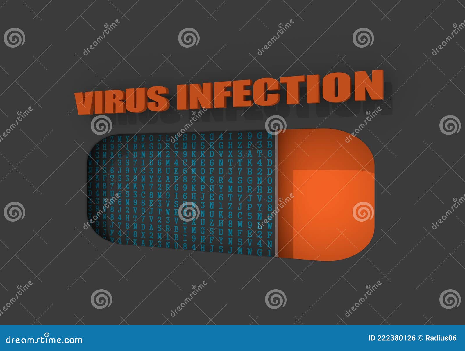 Virus Infection Process. Concept of Internet Technology Stock ...