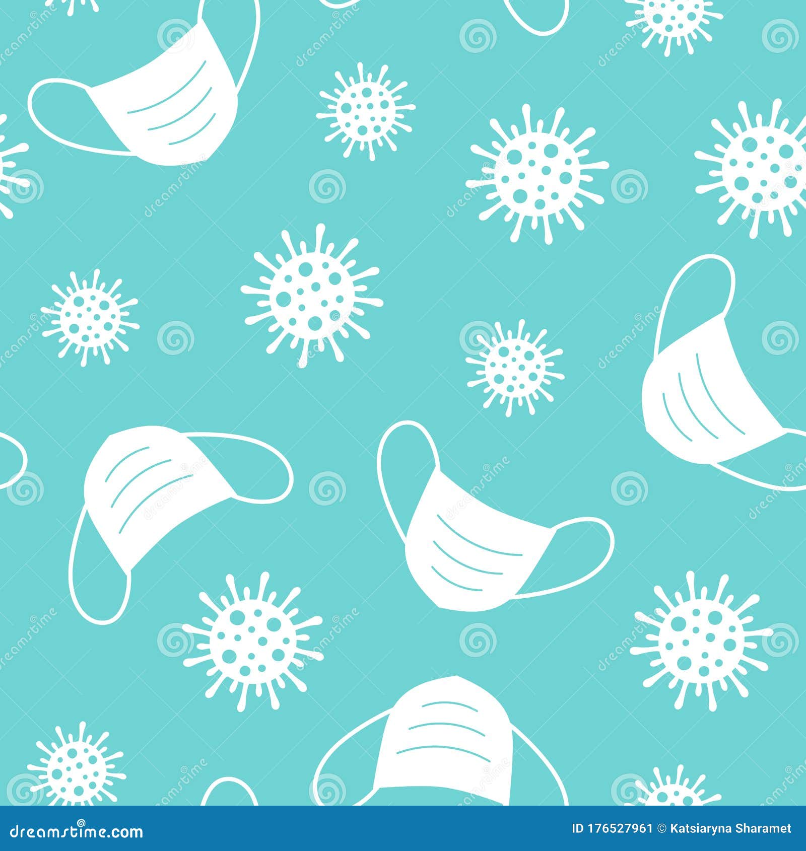 Virus Infection Seamless Pattern. Coronavirus Epidemic Covid-19 Stock ...