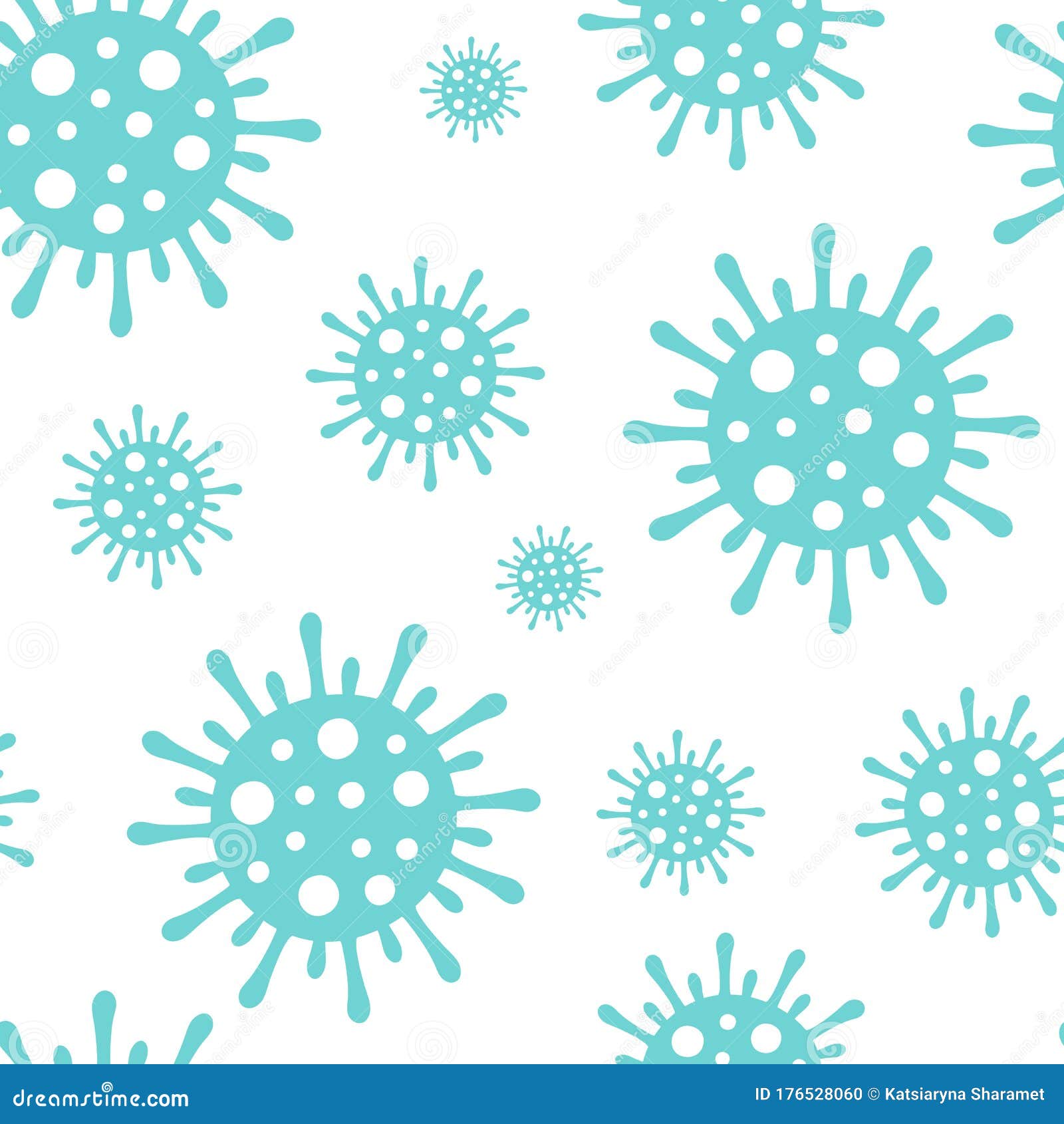 Virus Infection Seamless Pattern. Coronavirus Epidemic Covid-19 Stock ...