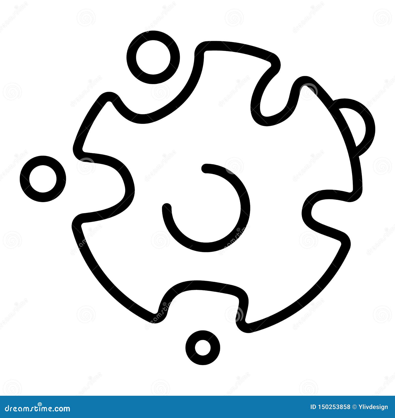 Virus Infects Staphylococcus Icon, Outline Style Vector Illustration ...