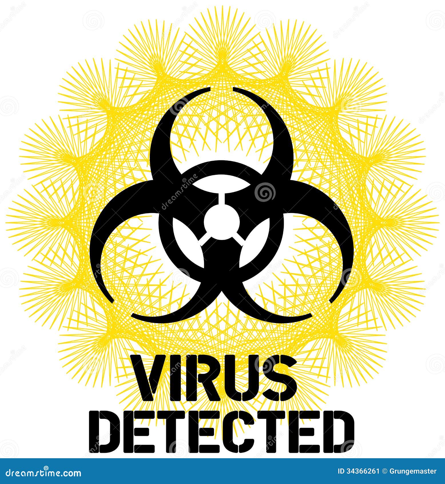 Virus informatique illustration de vecteur. Illustration du sûr - 34366261