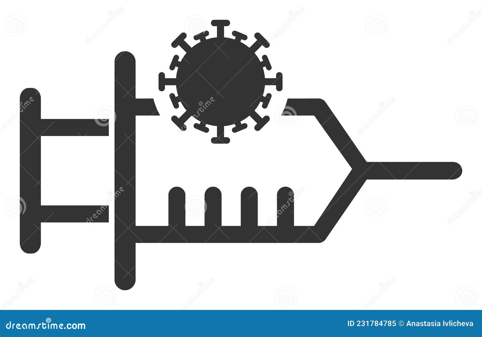 Virus Inoculation - Vector Icon Illustration Stock Vector ...
