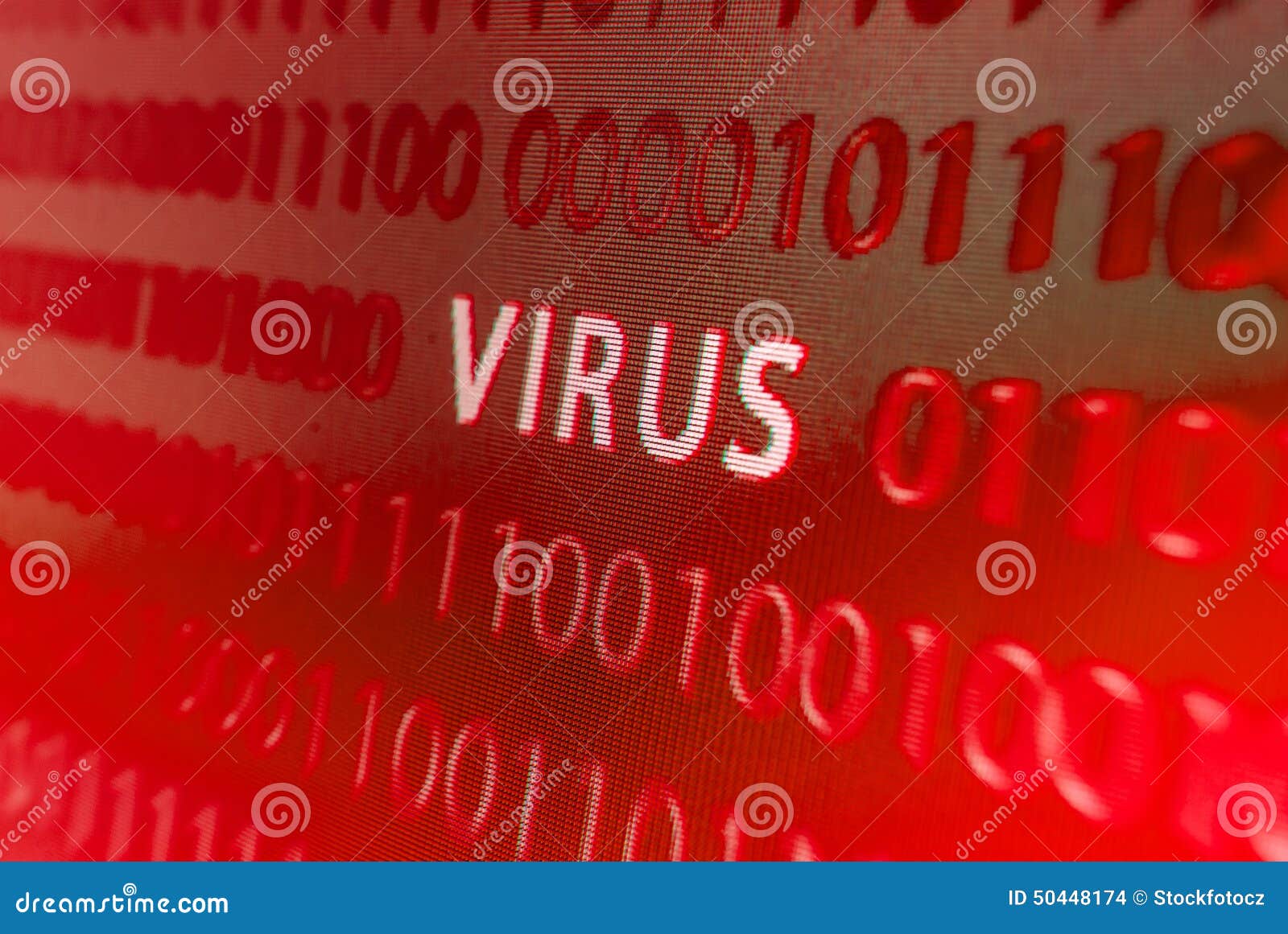Virus Inscription on Monitor Stock Photo - Image of hand, concept: 50448174