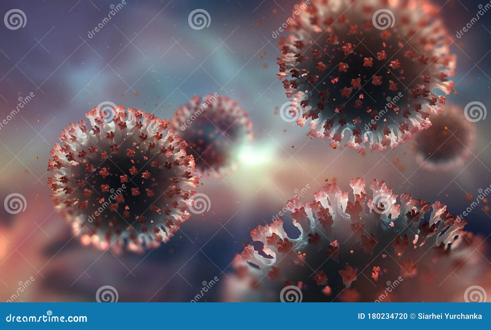 Virus Inside Cell. Replication and Mutation of Viruses Stock ...